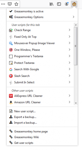 Greasemonkey Manual:Monkey Menu - Greasespot Wiki